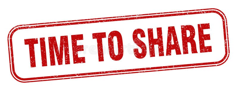 Time To Share Stamp. Time To Share Square Grunge Sign Stock Vector ...