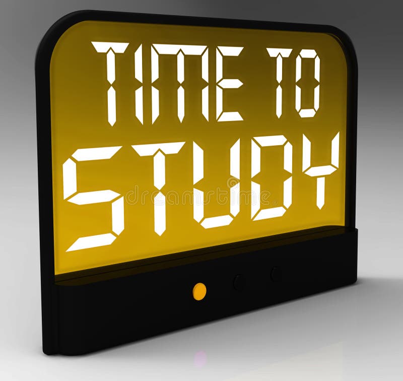 Time To Study Message Showis Education and Studying Stock Illustration ...