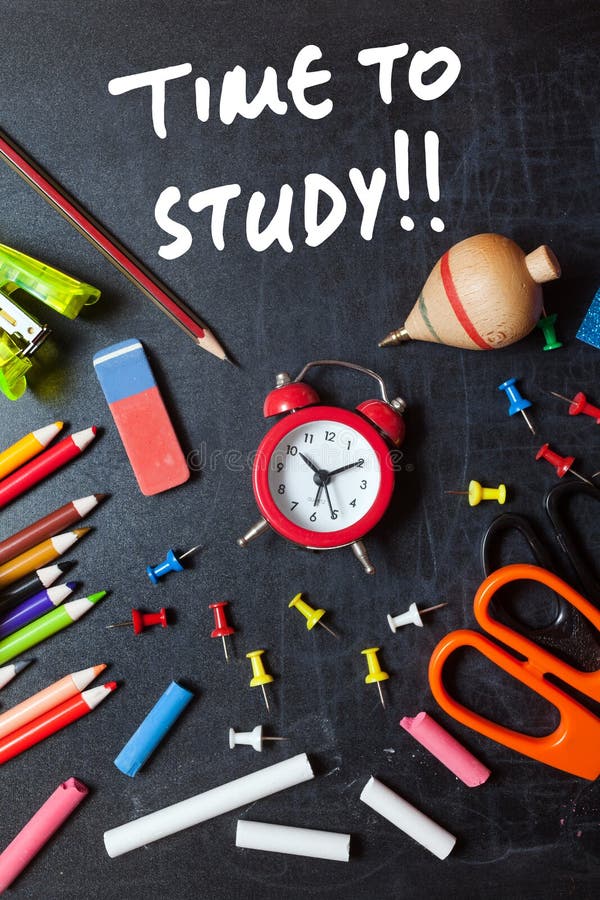 Time to study stock photo. Image of blackboard, student - 46060556