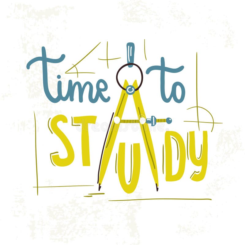 Time To Study. Vector Illustration Stock Vector - Illustration of ...
