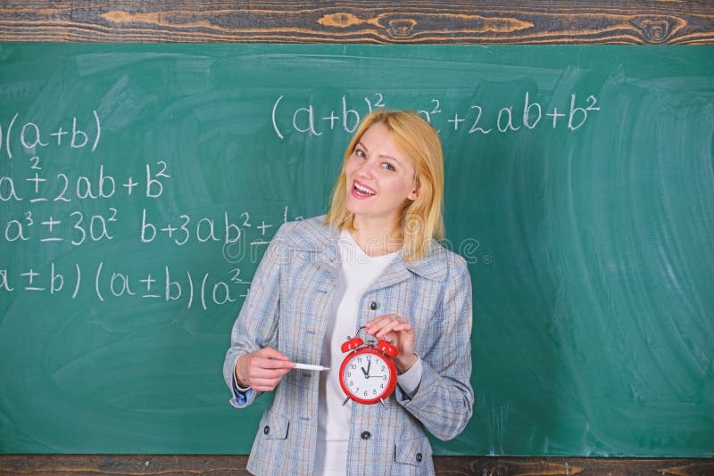 Time To Study. Welcome Teacher School Year. Looking Committed Teacher ...