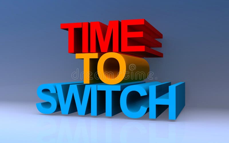 Time to switch on blue stock illustration. Illustration of clean ...