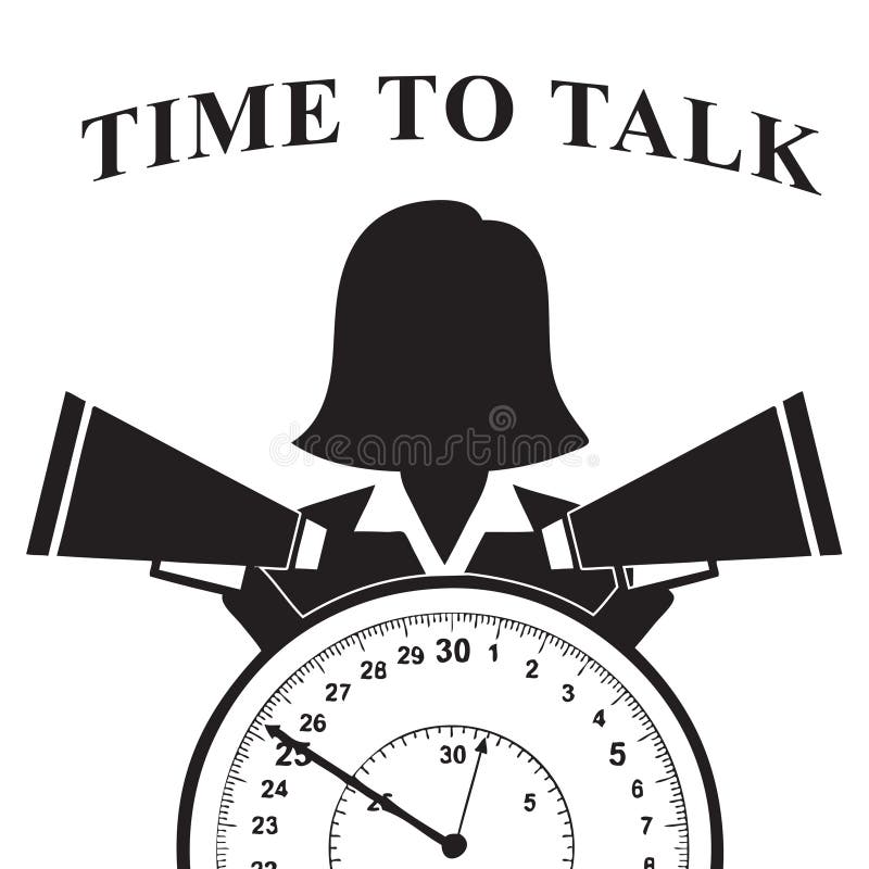 Time to Talk stock illustration. Illustration of poster - 329563093