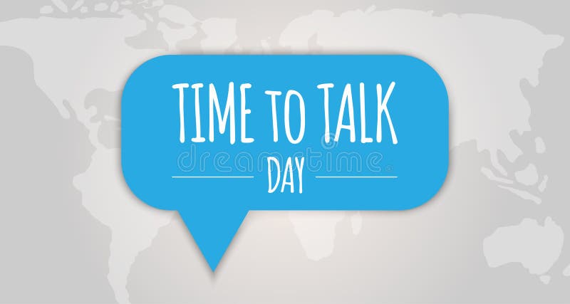 Time To Talk Day Background Banner Illustration Stock Vector ...