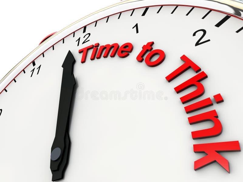 Time To Think Big Clock Creativity Innovation Brainstorming Stock ...