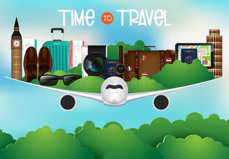 Time To Travel. Journey and Hiking Infographics Vector Stock Vector ...