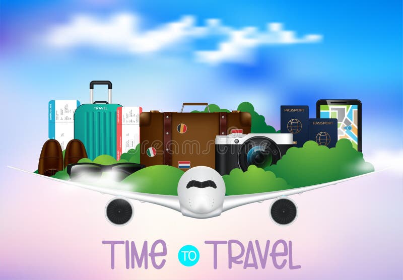 Time To Travel. Journey and Hiking Infographics Vector Stock Vector ...