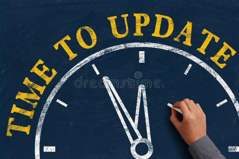 Time to update stock image. Image of businessman, blackboard - 51349267