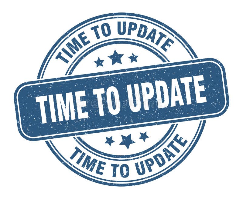 Time to update stamp stock vector. Illustration of vintage - 89310185