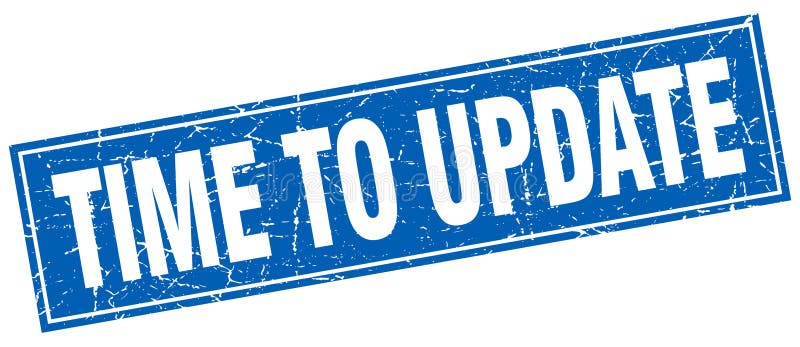 Time to update stamp stock vector. Illustration of white - 125219683