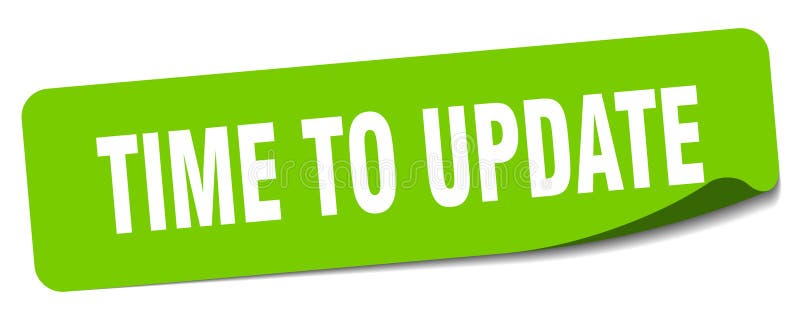 Time To Update Sticker. Time To Update Label Stock Vector ...