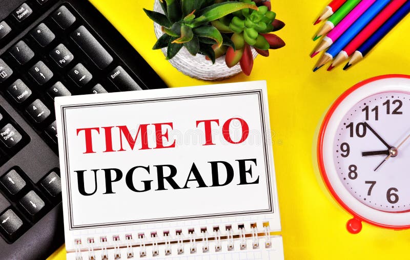 Time To Update. a Text Label in the Planning Notebook Stock Photo ...