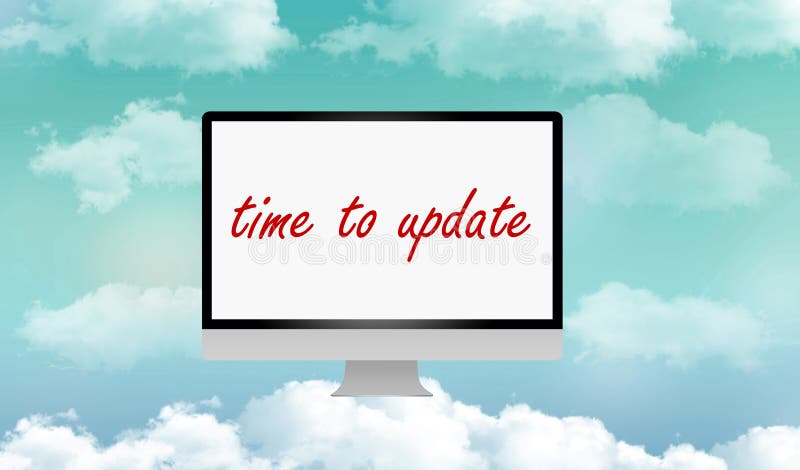 Time to update stock image. Image of computer, date, operation - 55918999