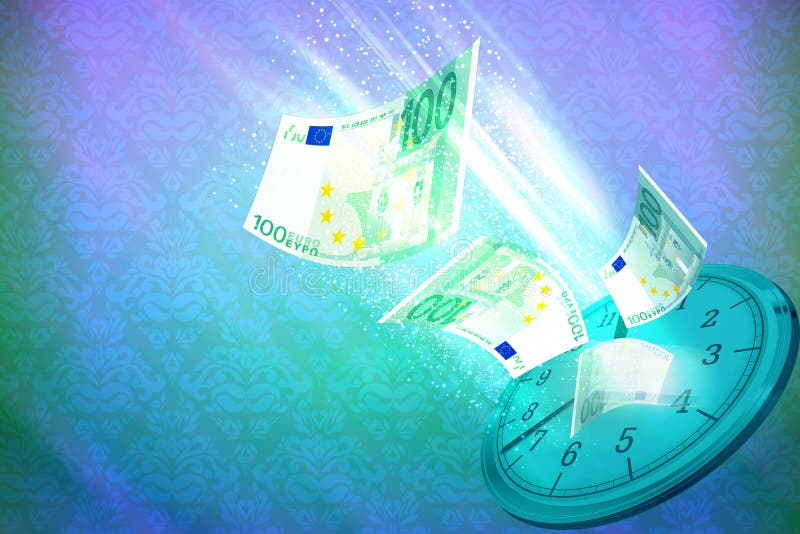 Time To Win Illustration or Time is Money Concept Stock Photo - Image ...