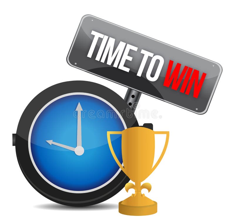 Time to Win - Clock stock illustration. Illustration of drive - 10058799