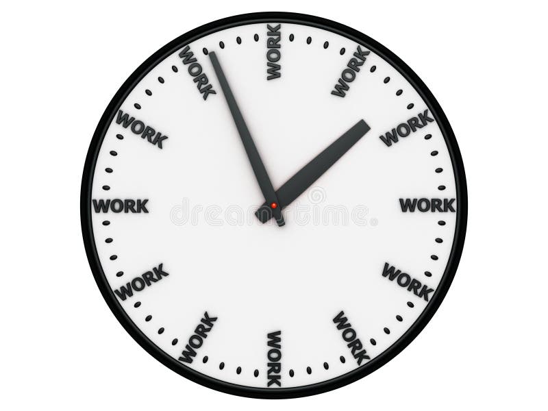 Time To Work Smarter Clock Productivity Efficiency Advice Stock ...