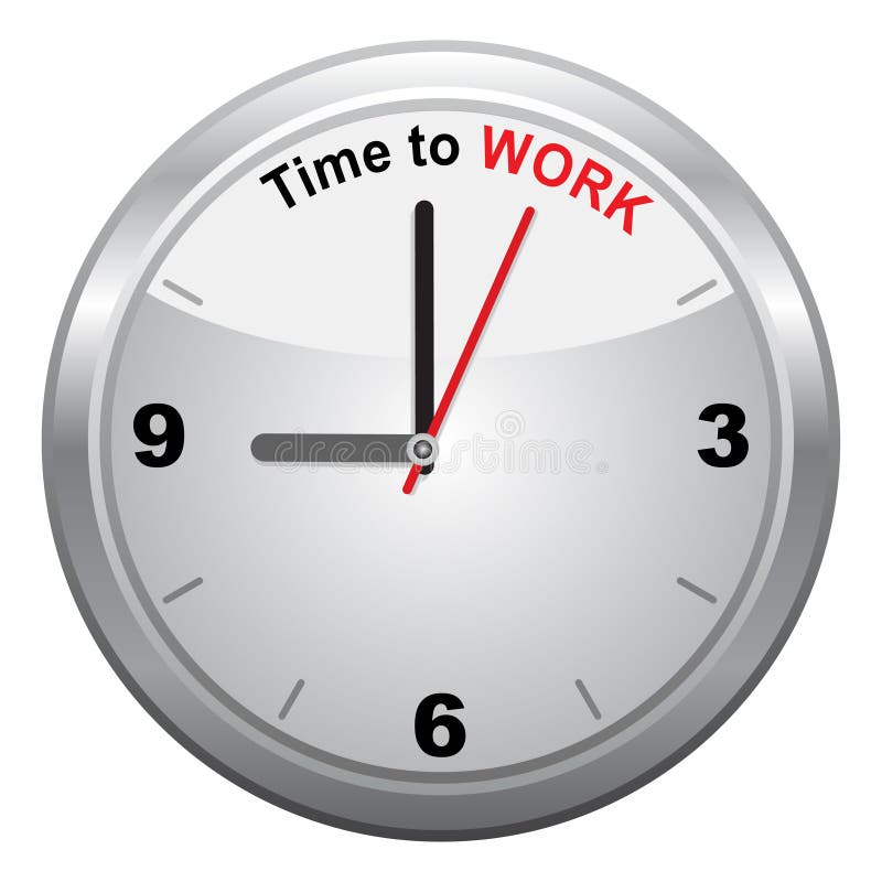 Time to work stock vector. Illustration of office, concept - 21737297