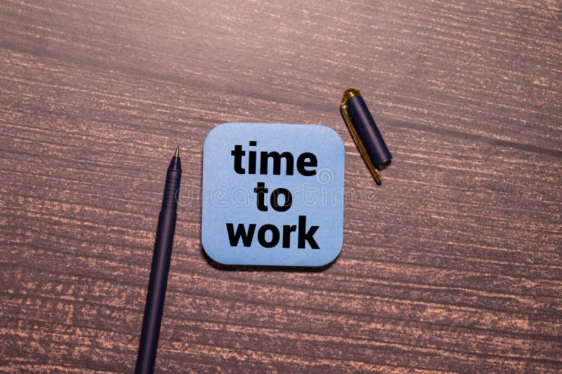 Time to work text on clock stock image. Image of hour - 328420029
