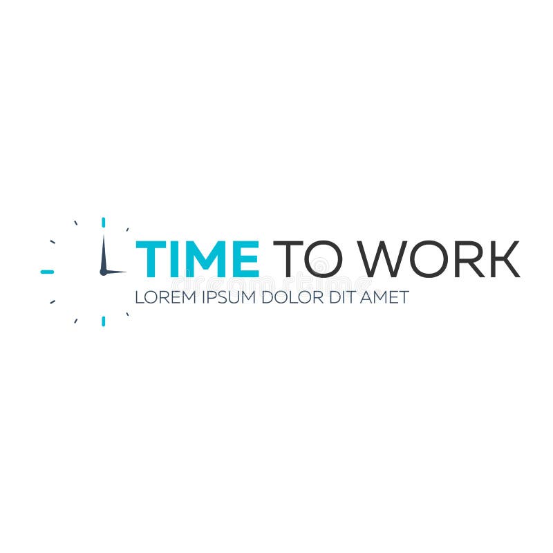 Time To Work. Time Management. Watch. Vector Flat Illustration. Stock ...