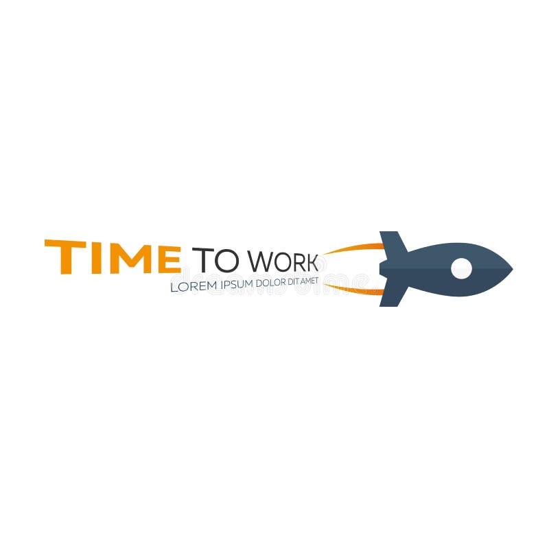 Time To Work. Time Management. Watch. Vector Flat Illustration. Stock ...