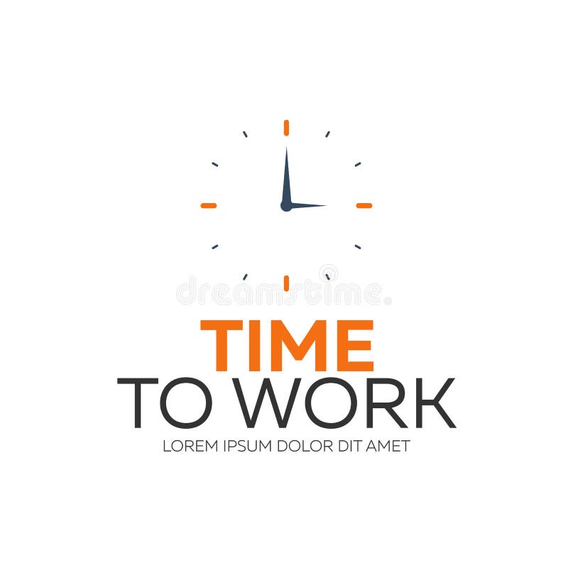 Time To Work. Time Management. Watch. Vector Flat Illustration. Stock ...