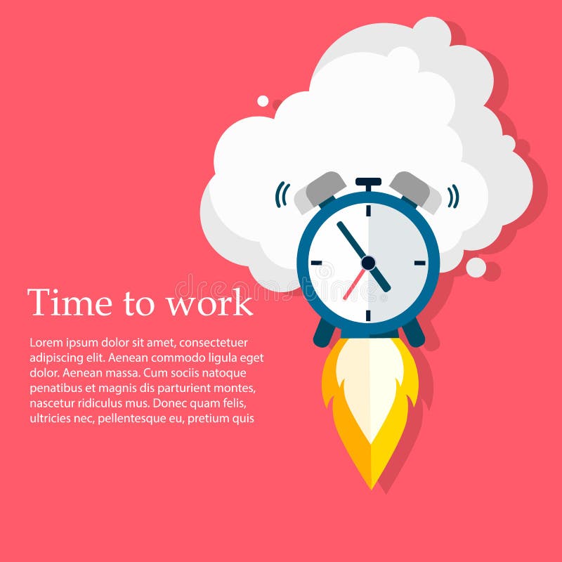 Time To Work. Time is Running Out. Vector Design Stock Vector ...