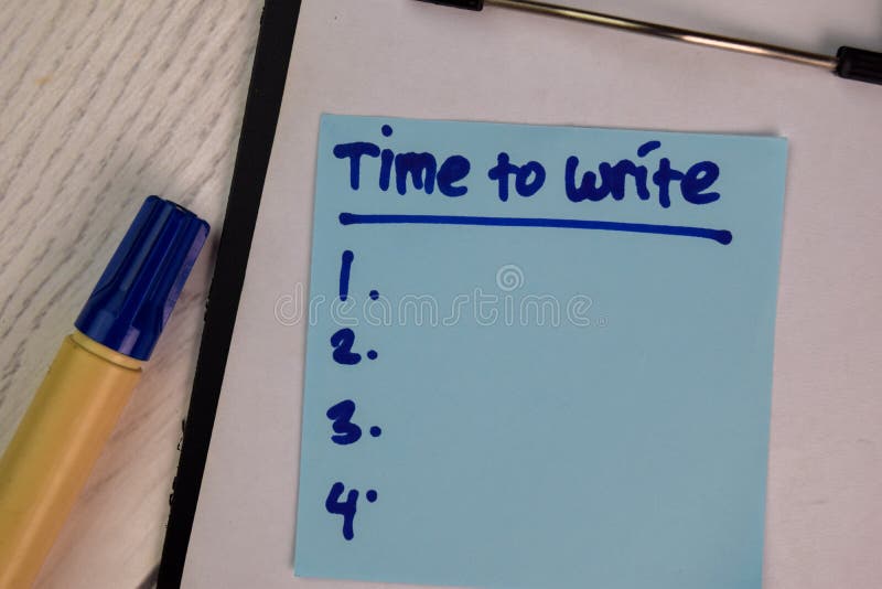 Time To Write Write on Sticky Notes and Supported by Additional ...