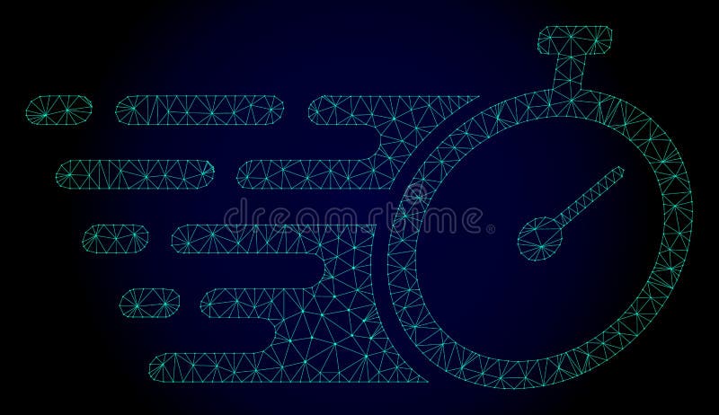 Time Tracker Polygonal Frame Vector Mesh with Fast Motion Effect Stock ...