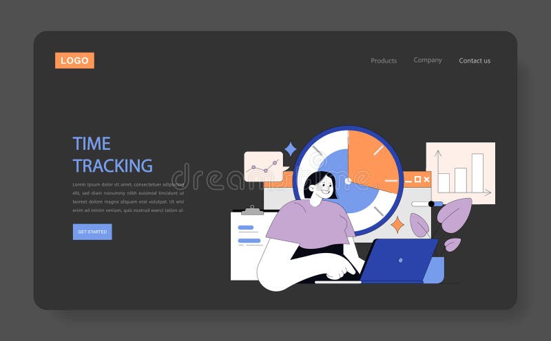 Time Tracking Concept. Vector Illustration. Stock Vector - Illustration ...