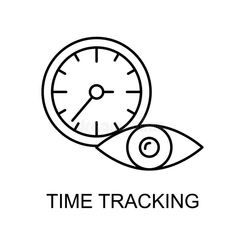 Time Tracking Line Icon in Neon Style. Element of Human Resources Icon ...
