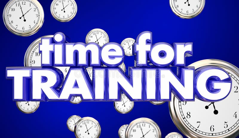 Time for Training Clocks Education Skills Learning Stock Illustration ...