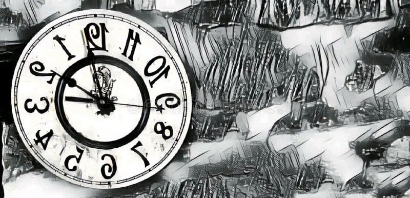 Unique Time Travel Backward Clock Stock Image - Image of wall, travel ...