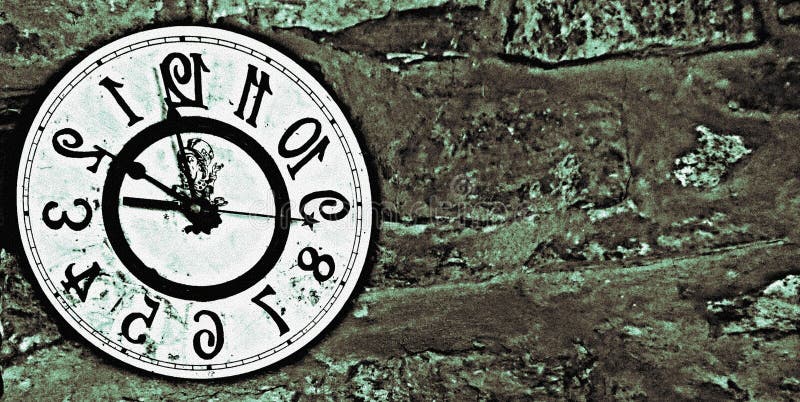 Time Travel Backwards Wall Clock Stock Photo - Image of time, wall ...