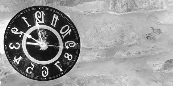 Time Travel Backwards Wall Clock Stock Image - Image of wall, time ...
