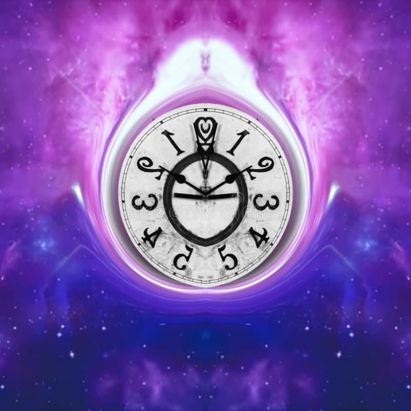 Time Travel Clock Face Abstract Background Stock Illustration ...