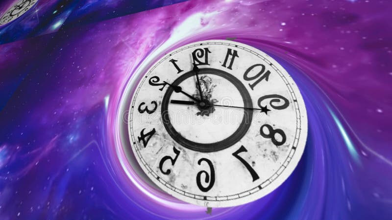 Time Travel Clock Face Abstract Background Stock Illustration ...