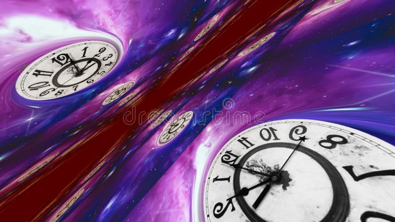 Time Travel Clock Face Abstract Background Stock Illustration ...
