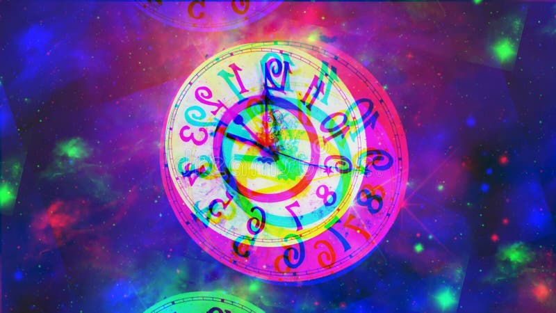 Time Travel Clock Face Abstract Background Stock Illustration ...