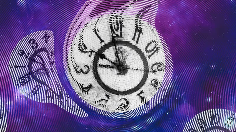 Time Travel Clock Face Abstract Background Stock Photo - Image of ...