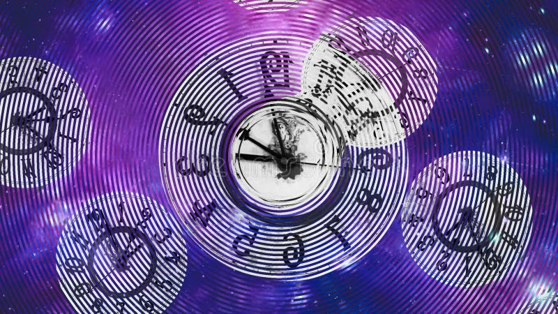 Time Travel Clock Face Abstract Background Stock Image - Image of ...