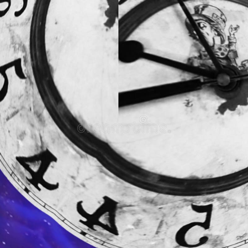Time Travel Clock Face Abstract Background Stock Image - Image of face ...