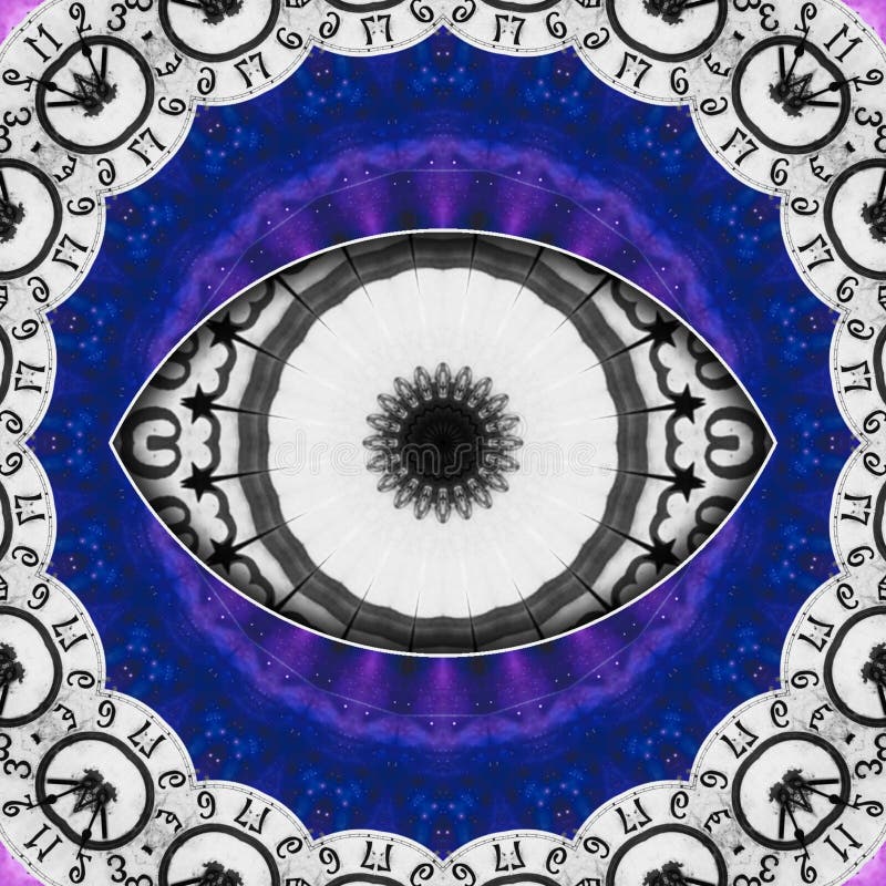 Time Travel Clock Face Abstract Background Stock Illustration ...