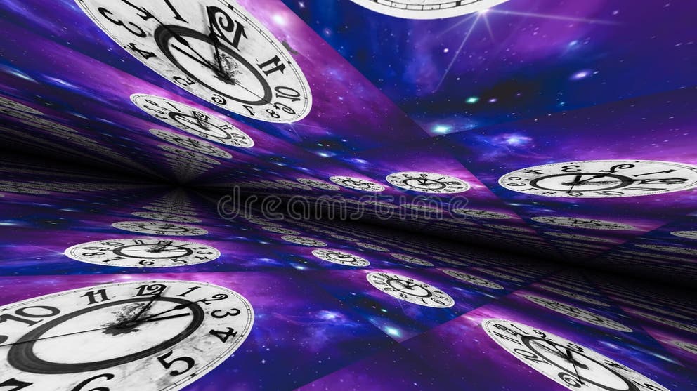 Time Travel Clock Face Abstract Background Stock Illustration ...