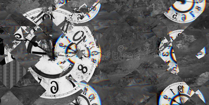 Time Travel Clock Fourth Dimension Stock Illustration - Illustration of ...