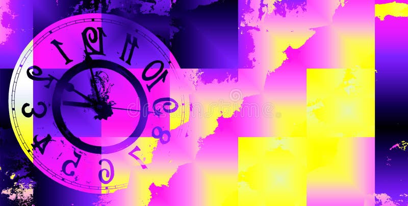 Time Travel Clock Fourth Dimension Stock Illustration - Illustration of ...