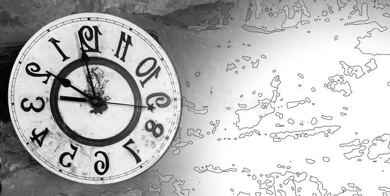Time Travel Clock Fourth Dimension Stock Illustration - Illustration of ...
