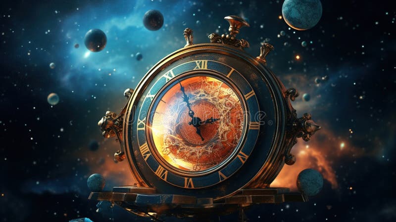 Time Travel Concept. Time Travel Clock Stock Photo - Image of timer ...
