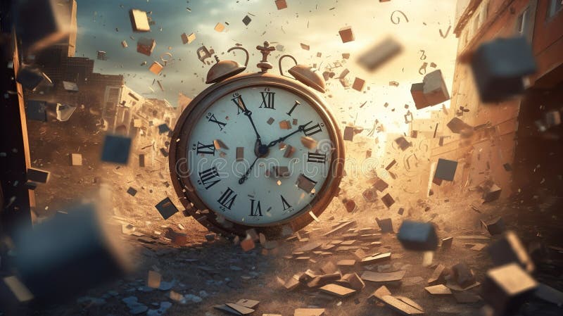 Time Travel. Journey into the Past. Stock Illustration - Illustration ...