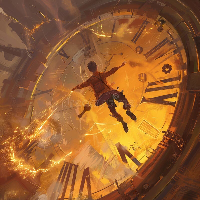 Time Travel. Jump into a Time Portal Stock Image - Image of graphics ...