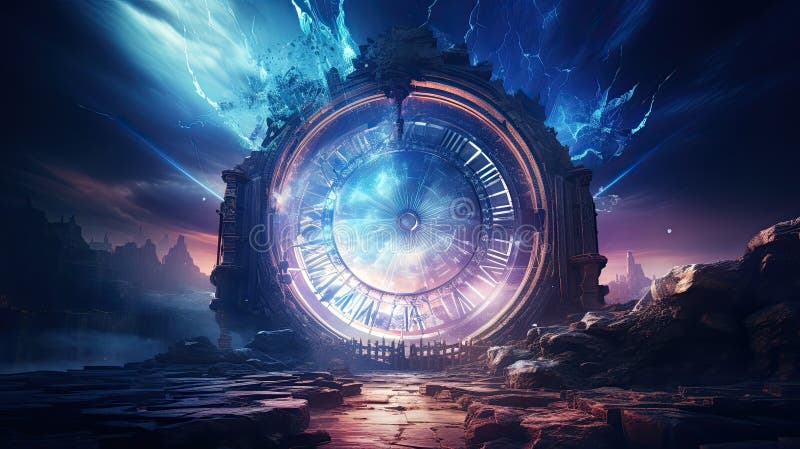 Time Travel Portal Opening in an Fantasy Ancient City Stock Photo ... Time Travel Portal Opening in an Fantasy Ancient City Stock Photo ...